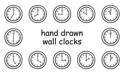 Clock Number Line Drawing Vector Images (over 380)