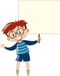 Kids holding sign for teamwork Royalty Free Vector Image