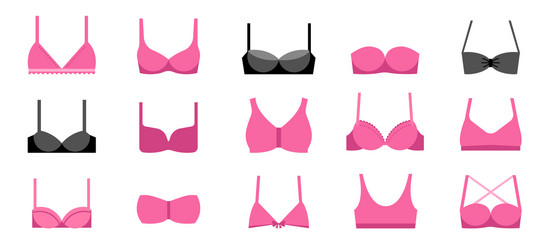 Human Body Shapes Woman Breast Form Set Bra Types Vector Image