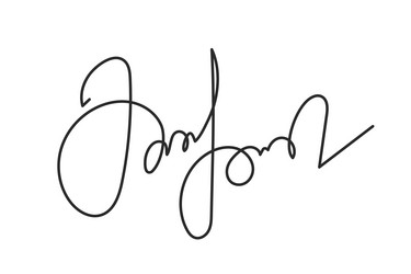 Hand drawn fake autograph sample Royalty Free Vector Image