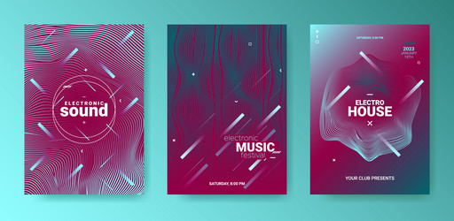 Abstract music poster electro dance flyer Vector Image