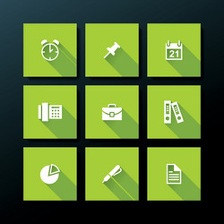 Flat office icon set Royalty Free Vector Image