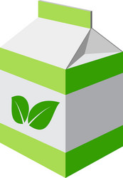 Green package isolated Royalty Free Vector Image