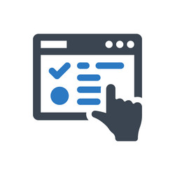 Online questionnaire icon Royalty Free Vector Image