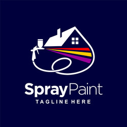 Graffiti paint logo with lettering concept Vector Image
