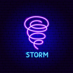 Wind neon sign Royalty Free Vector Image - VectorStock
