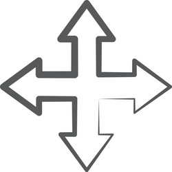 Four way arrows Royalty Free Vector Image - VectorStock