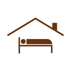 Simple guest house Royalty Free Vector Image - VectorStock