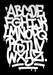 Hand lettering graffiti font with decorations Vector Image