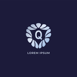 Luxury ornate logo monogram crest template design Vector Image