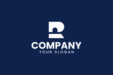 Letter r ra with home shape logo design Royalty Free Vector