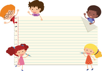 Children walking in line Royalty Free Vector Image