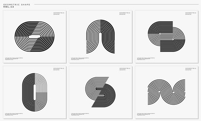 Modern abstract blend line basic shape logo Vector Image