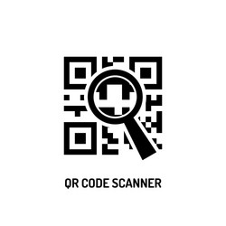 Mouse click on qr code button concept Royalty Free Vector
