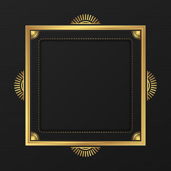 Realistic golden frame design Royalty Free Vector Image