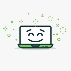 Computer Face Happy Vector Images (over 7,100)