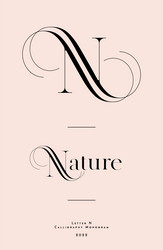 Noble logo n monogram red hoes shop emblem Vector Image