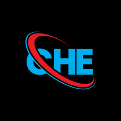 Che logo letter letter logo design Royalty Free Vector Image