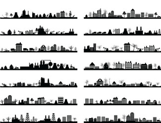 City landscape Royalty Free Vector Image - VectorStock