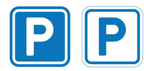 Car parking space zone icon Royalty Free Vector Image