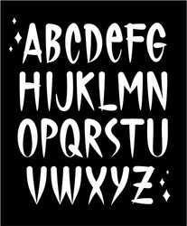 Hand written old school font Royalty Free Vector Image
