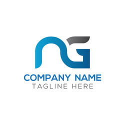 Initial letter ng logo design template creative Vector Image