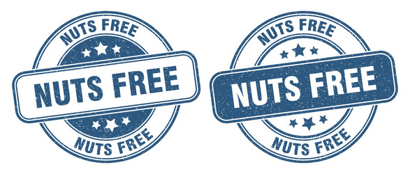 Nuts free stamp label round grunge sign Royalty Free Vector