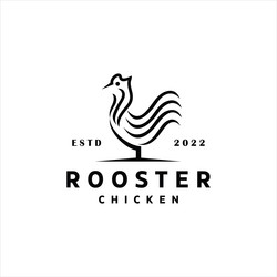 Circle roosters logo concept Royalty Free Vector Image