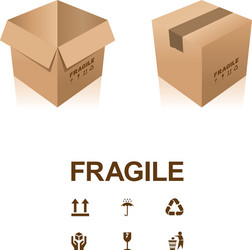 Moving and relocation concept cardboard boxes Vector Image