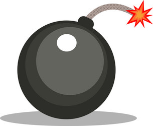 Single one line drawing of cannon ball weapon Vector Image