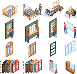 Window production icon Royalty Free Vector Image