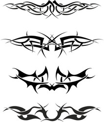 Tattoo set Royalty Free Vector Image - VectorStock