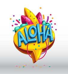Aloha Royalty Free Vector Image - VectorStock