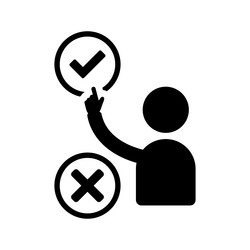 Choices decision decision making icon simple Vector Image