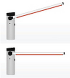 Open and closed barrier Royalty Free Vector Image