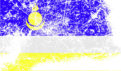 Flag of buryatia with old texture Royalty Free Vector Image