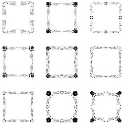 Set of frame silhouette Royalty Free Vector Image