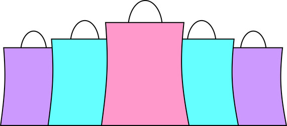 Simple color graphic drawing with black outline Vector Image