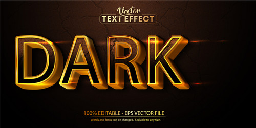 Light box text editable font effect Royalty Free Vector