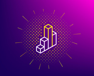 Diagram chart icon column 3d graph sign Royalty Free Vector