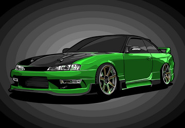 Jdm car template for graphic design Royalty Free Vector