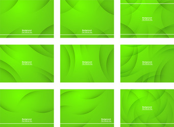 Set of green abstract background with copy space Vector Image