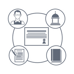 University round icons Royalty Free Vector Image