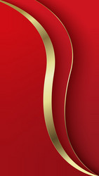 Red and gold wavy background Royalty Free Vector Image