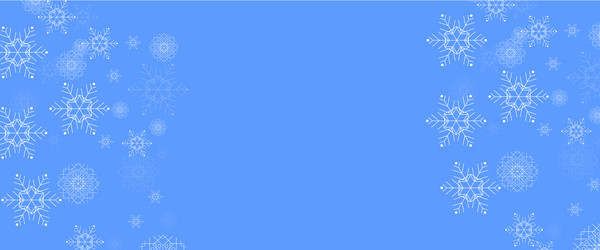 Blue and white winter banner with decorations Vector Image