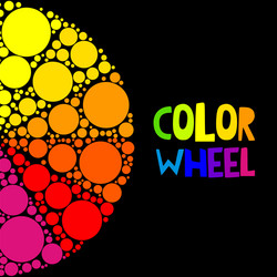 Color wheel or circle on black background Vector Image
