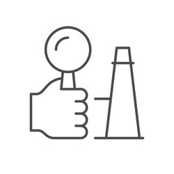 Production line inspection outline icon Royalty Free Vector