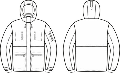 Mens work jacket fashion cad Royalty Free Vector Image