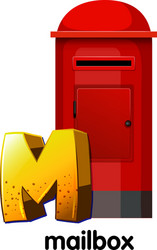 A letter m Royalty Free Vector Image - VectorStock