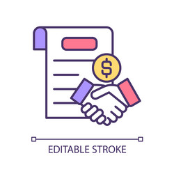 Business contract loop concept icon Royalty Free Vector